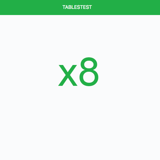 Practicar la tabla de multiplicar del 8 test